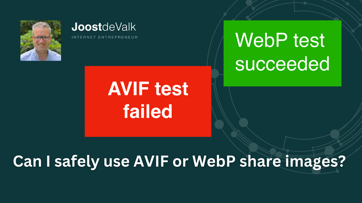 Can I safely use AVIF or WebP share images? • joost.blog